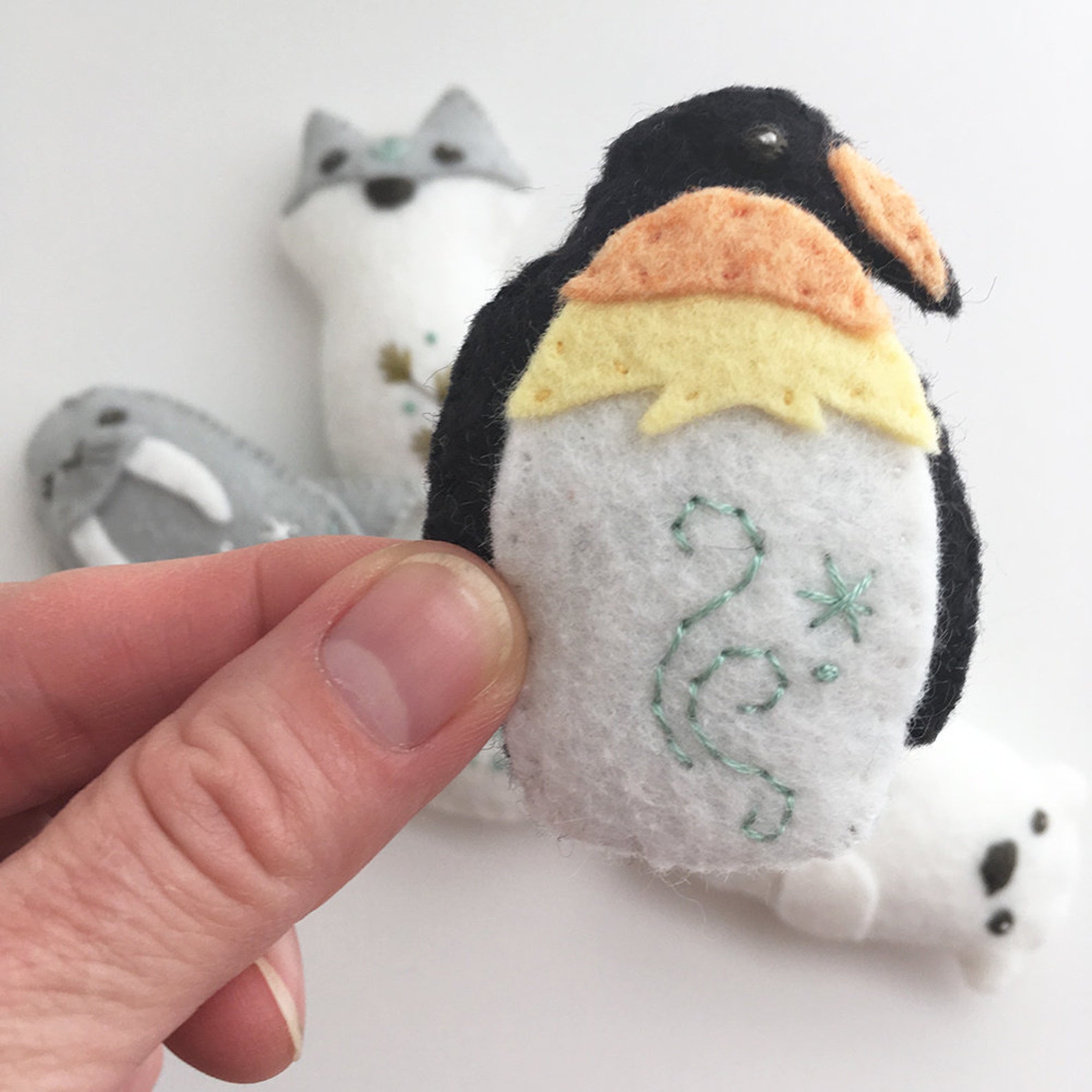 Icy Creatures Felt Animals Plush Pattern, PDF Download, SVG File for ...