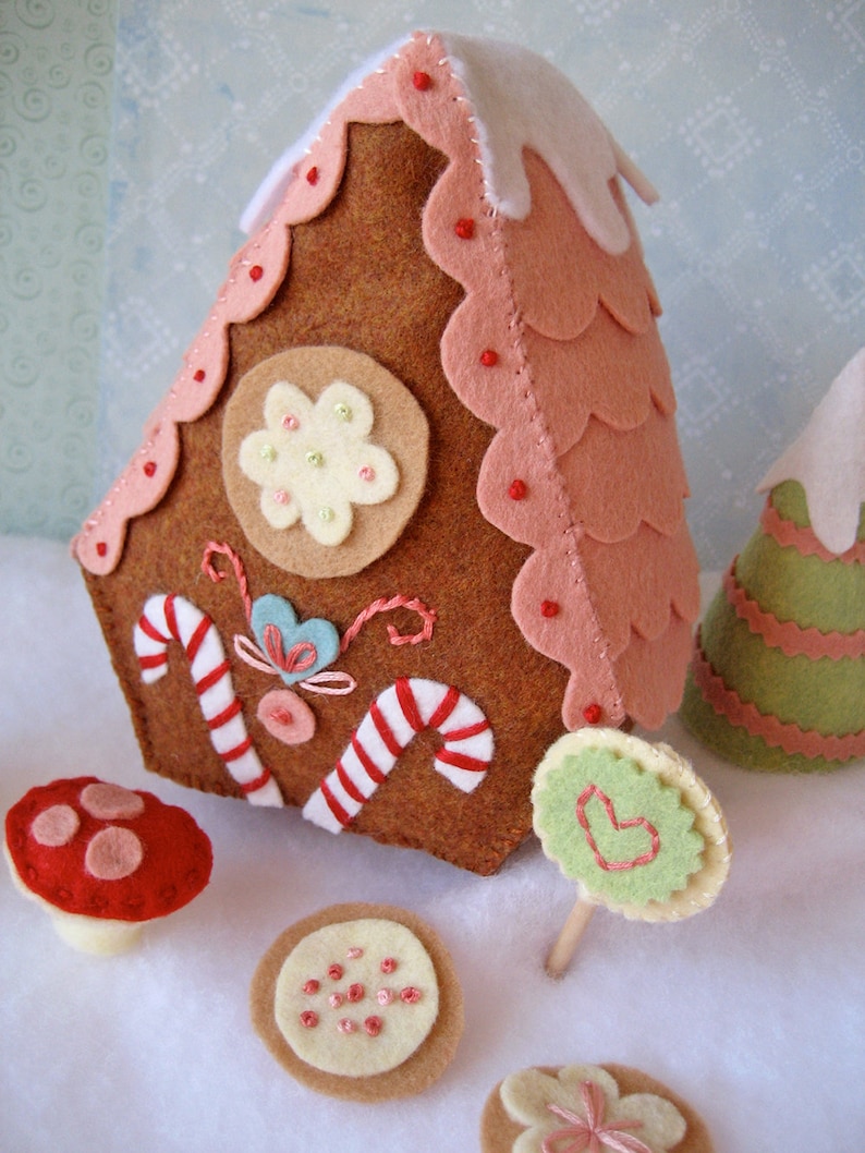Candy Land Lane Plush Sewing Pattern PDF Download, Gingerbread House ...