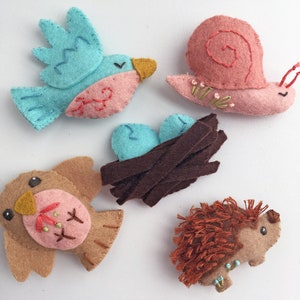 Woodland Creatures Set 3 Felt Animals Plush Sewing Pattern, PDF ...