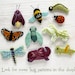 Beautiful Bugs Sewing Pattern PDF Download, Felt Animals, Butterfly ...