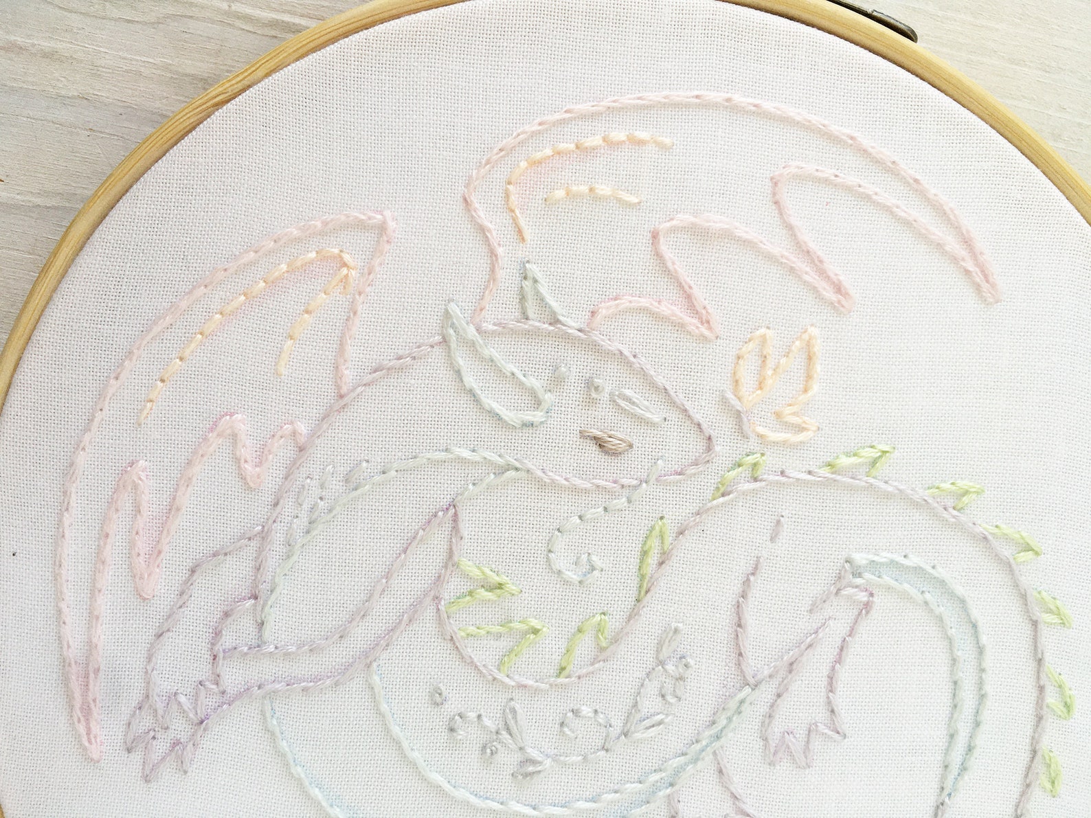 Pastel Dragon Hand Embroidery Sampler, Beginner DIY Fantasy Hoop Art - Etsy