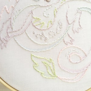 Pastel Dragon Hand Embroidery Sampler, Beginner DIY Fantasy Hoop Art - Etsy