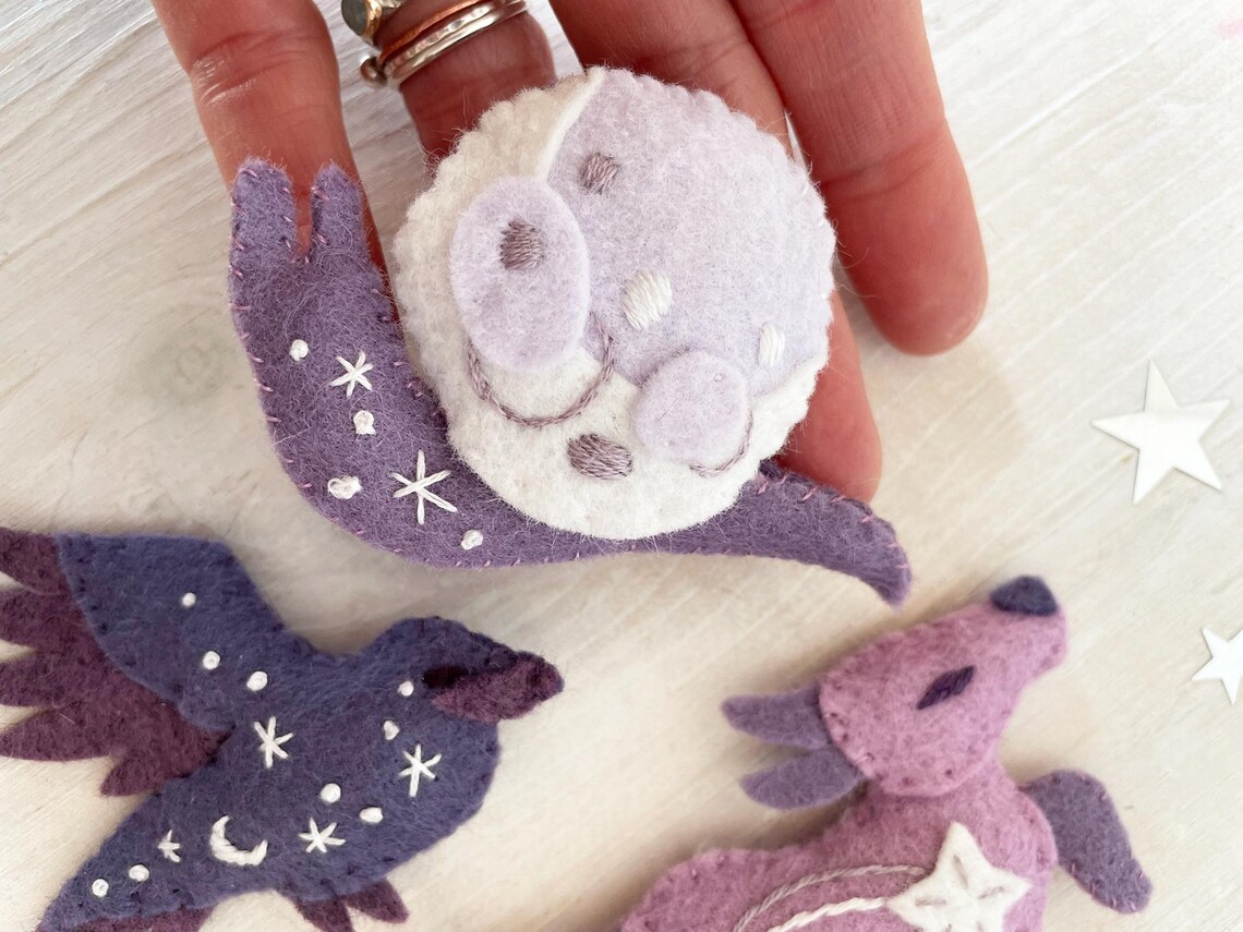 Felt Celestial Sky Creatures Fantasy Animals PDF Pattern Download, SVG ...