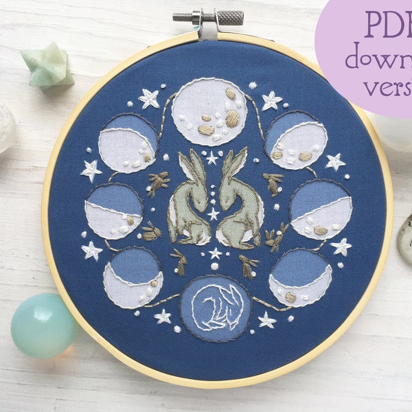 Rabbit Hand Embroidery Pattern - Etsy