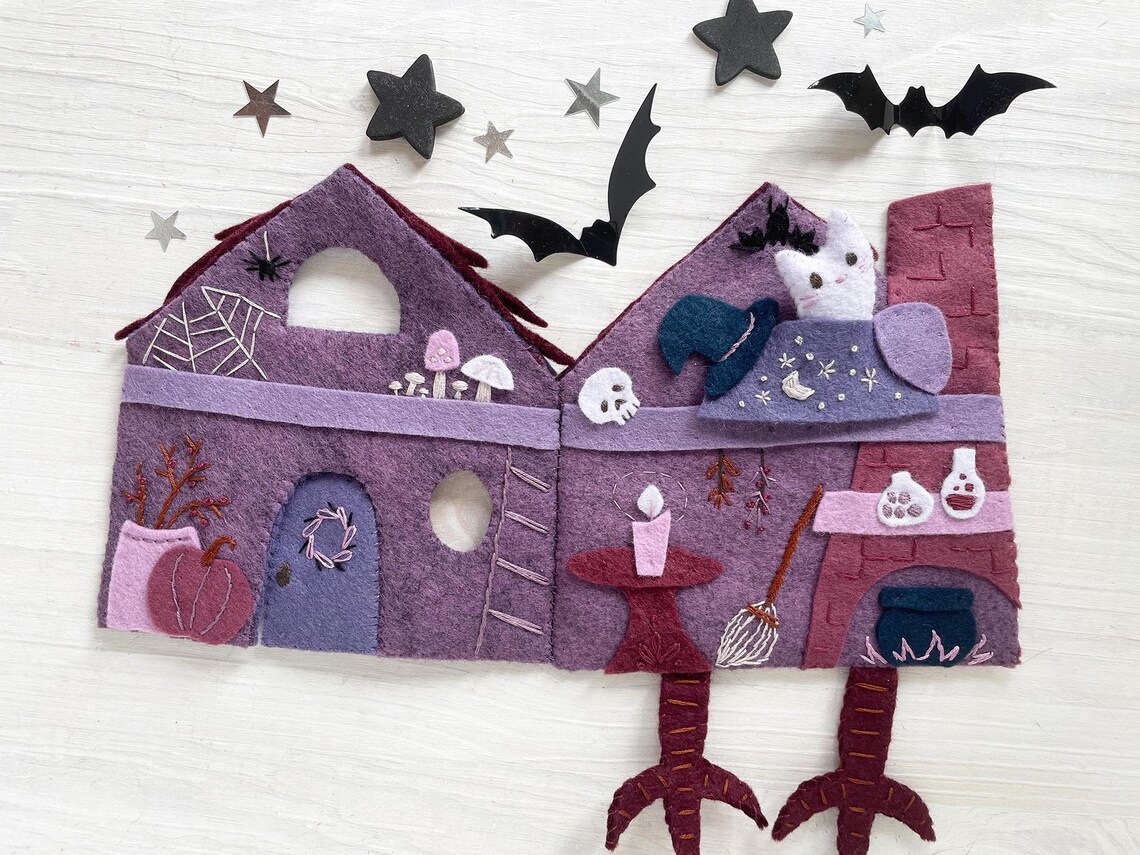 Witch House Quiet Book PDF Download Felt Plush Sewing Pattern, Baba ...