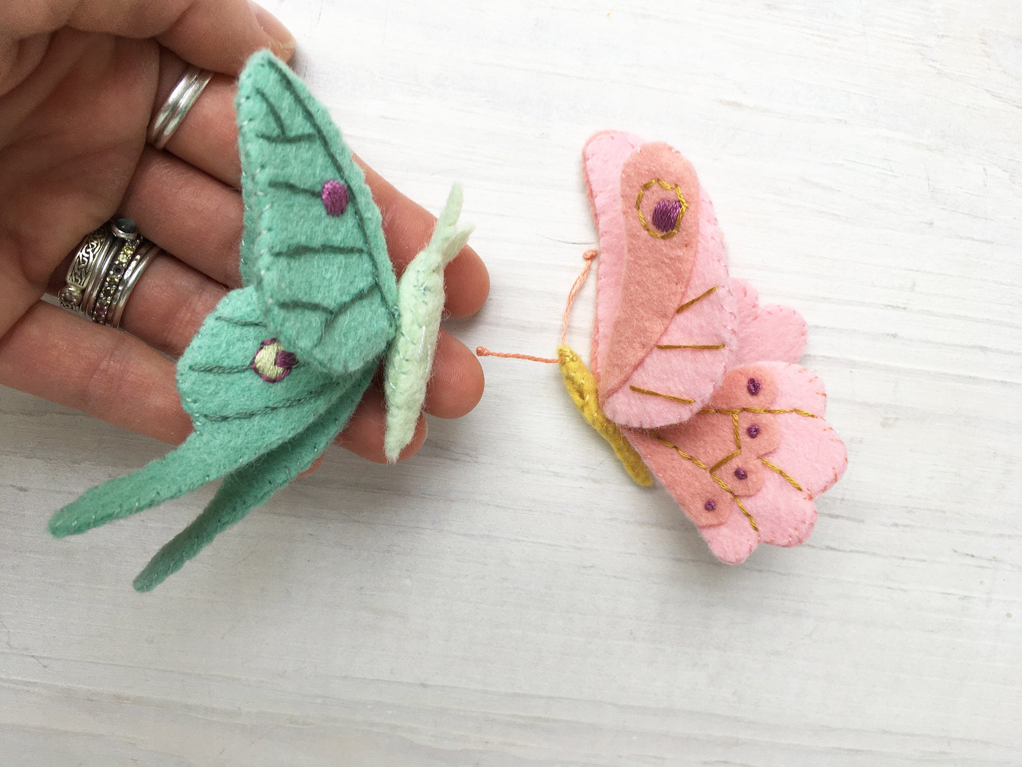 Felt Butterfly Wings Sewing Pattern PDF Download Spring - Etsy