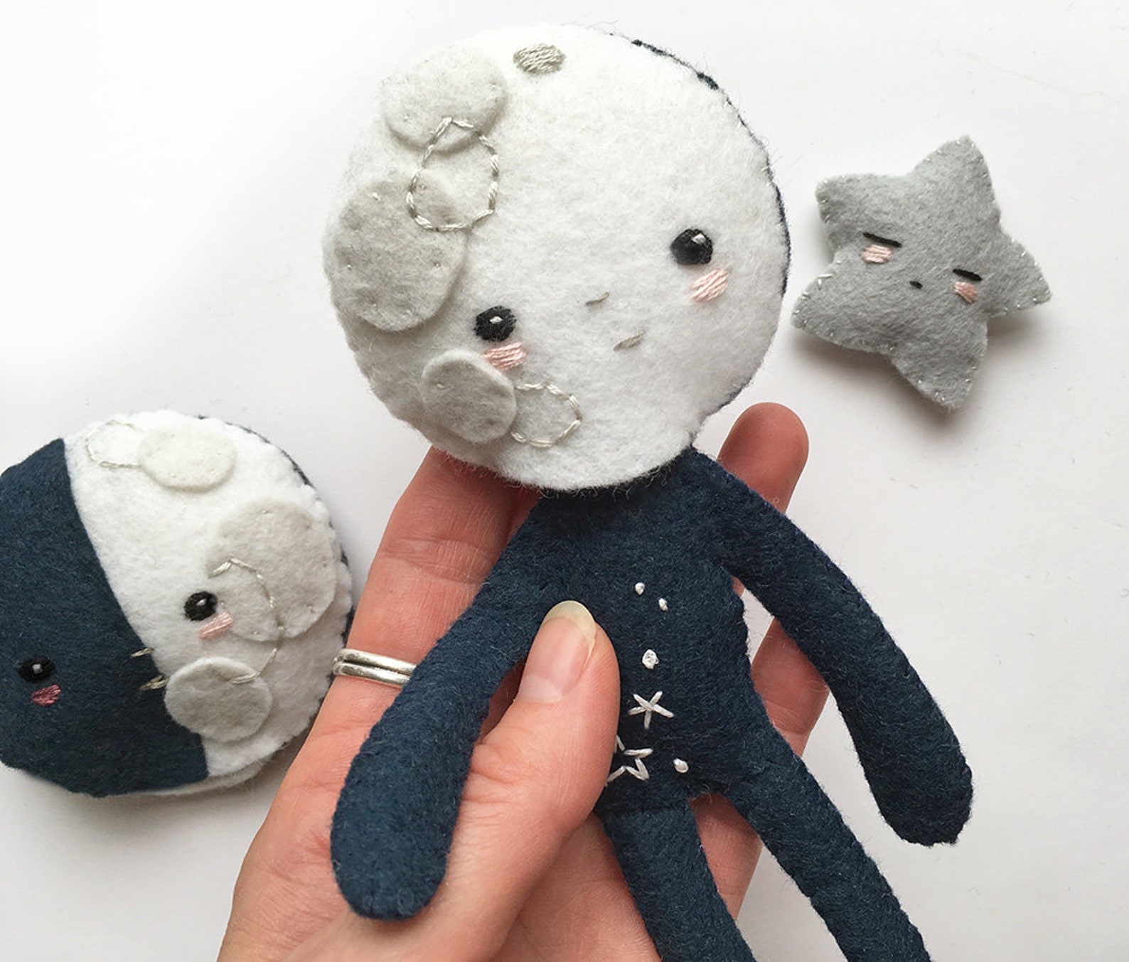 Celestial Plush Sewing Pattern for Felt Doll Moon Child and Starbaby ...