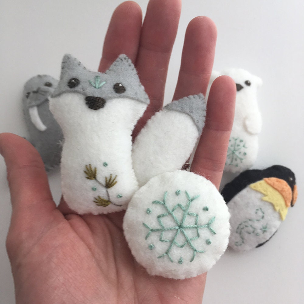 Icy Creatures Felt Animals Plush Pattern PDF Download SVG - Etsy