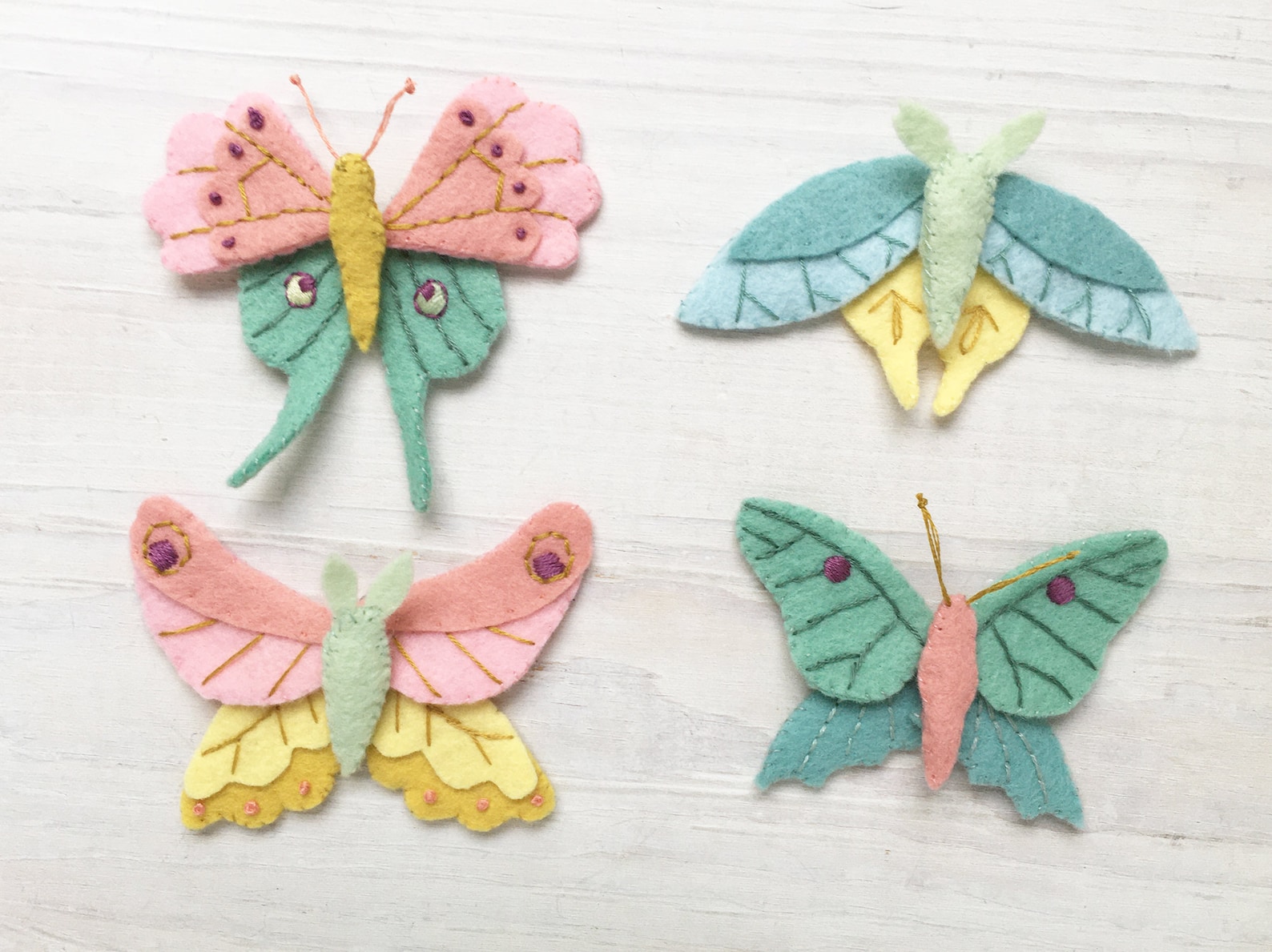 Felt Butterfly Wings Sewing Pattern PDF Download Spring - Etsy