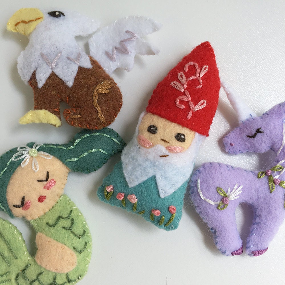 Mythical Creatures Set 1 Felt Animals Plush Sewing Pattern - Etsy Australia