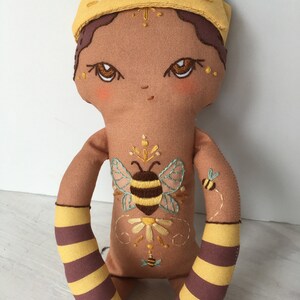 DIY Cut and Sew Sweet Bea Doll With Embroidery, Cloth Doll, Embroidery ...