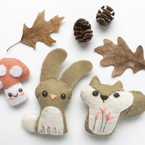 DIY Mini Felt Animals Sewing Kit, Make Your Own Woodland Bunny ...