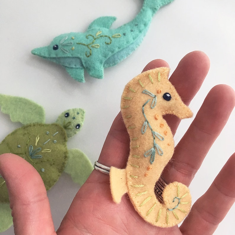 Sea Creatures Set 2 Felt Animals Sewing Pattern, PDF Download, SVG ...