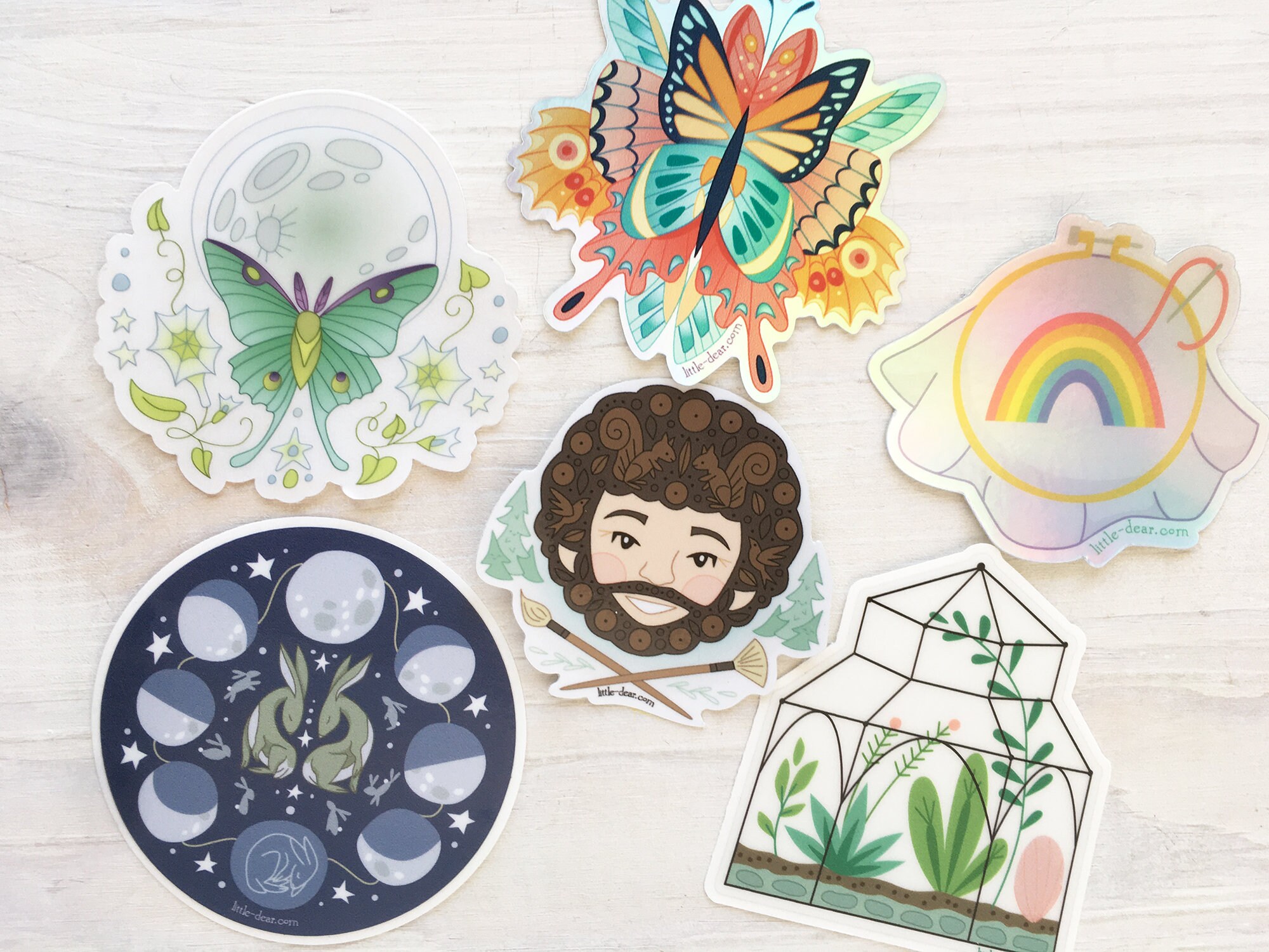 Clear Luna Moth Full Moon Transparent Vinyl Sticker Celestial - Etsy