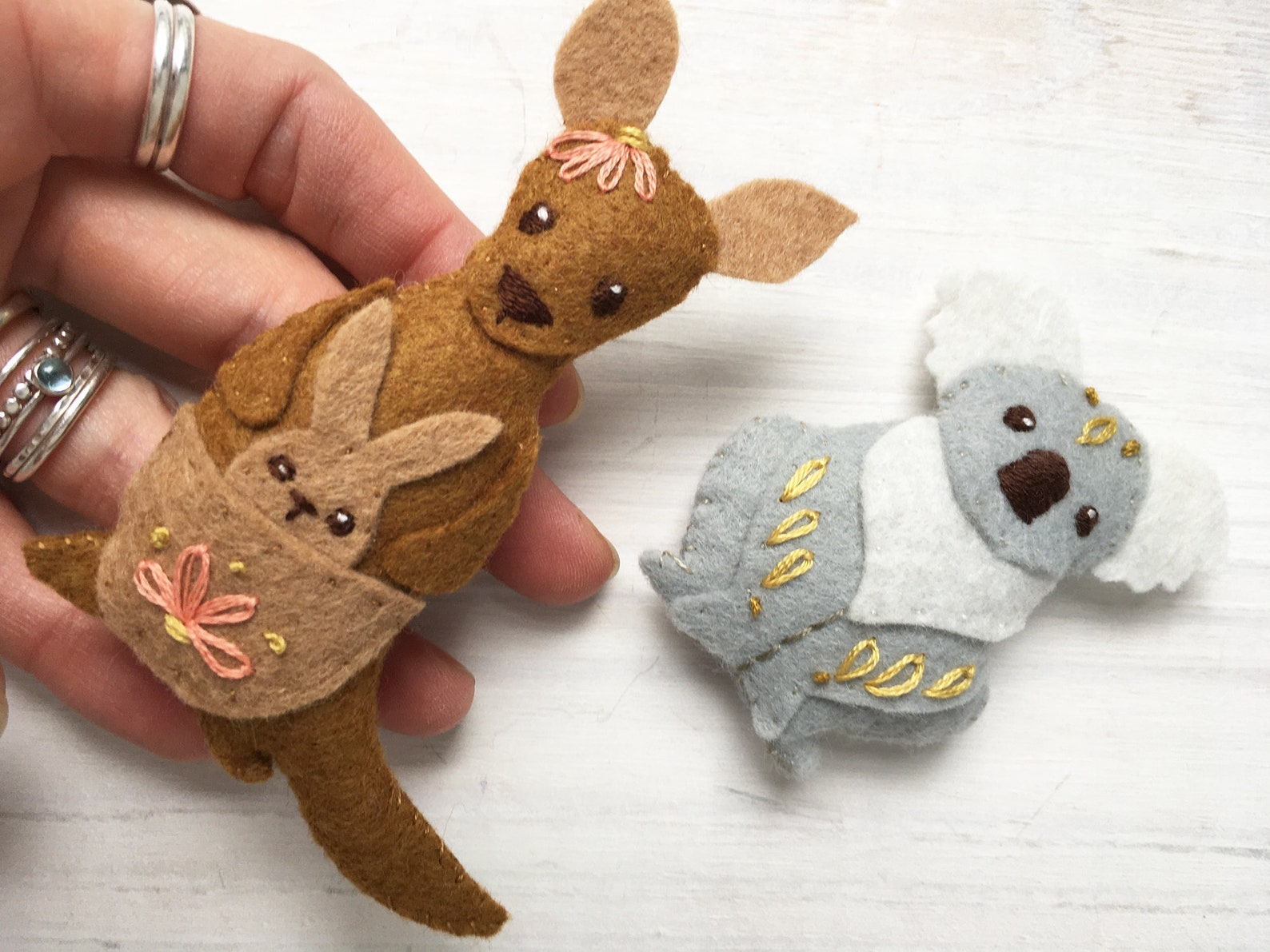 Australian Felt Animals Plush Sewing Pattern Digital Download, Kangaroo ...
