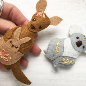 Australian Felt Animals Plush Sewing Pattern Digital Download, Kangaroo ...