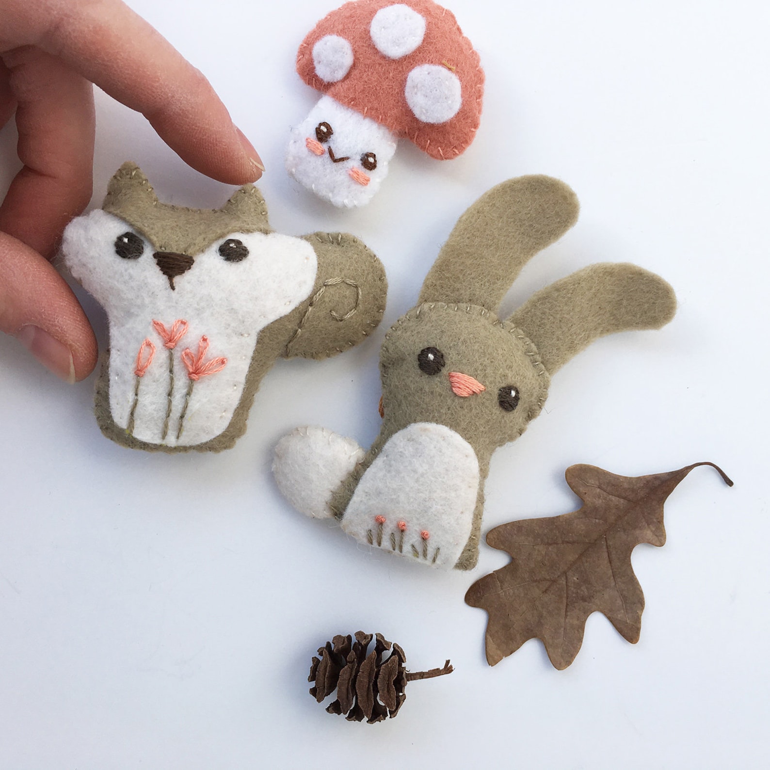 DIY Mini Felt Animals Sewing Kit, Make Your Own Woodland Bunny ...