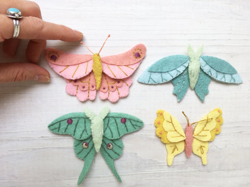 Felt Butterfly Wings Sewing Pattern PDF Download Spring - Etsy