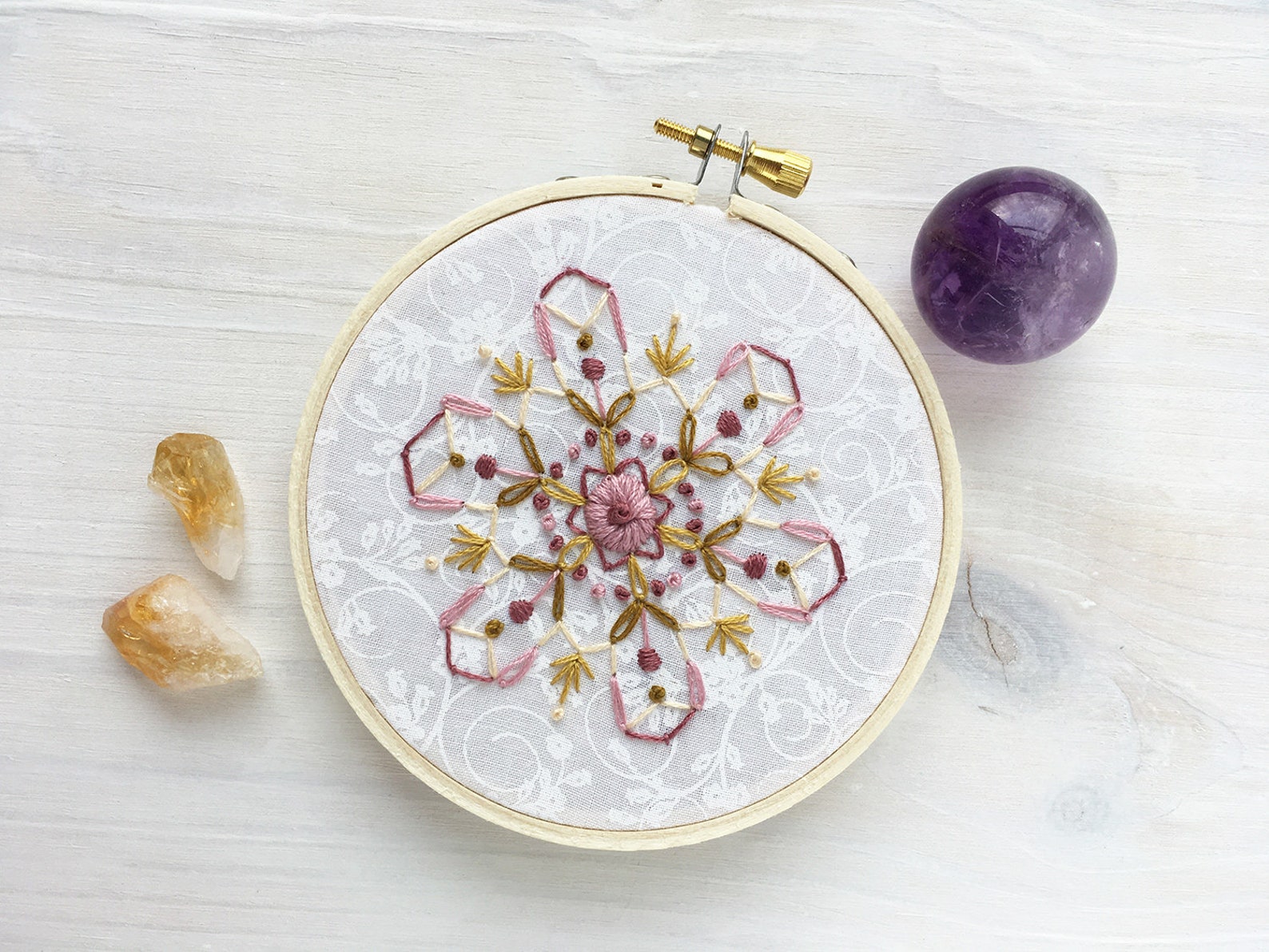 Four Mini Mandala Hand Embroidery Pattern PDF Download | Etsy