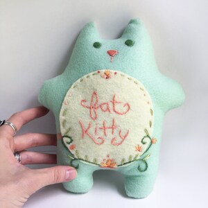Fatkitty Plush Sewing Pattern PDF Download, Sew Your Own Felt Stuffed ...