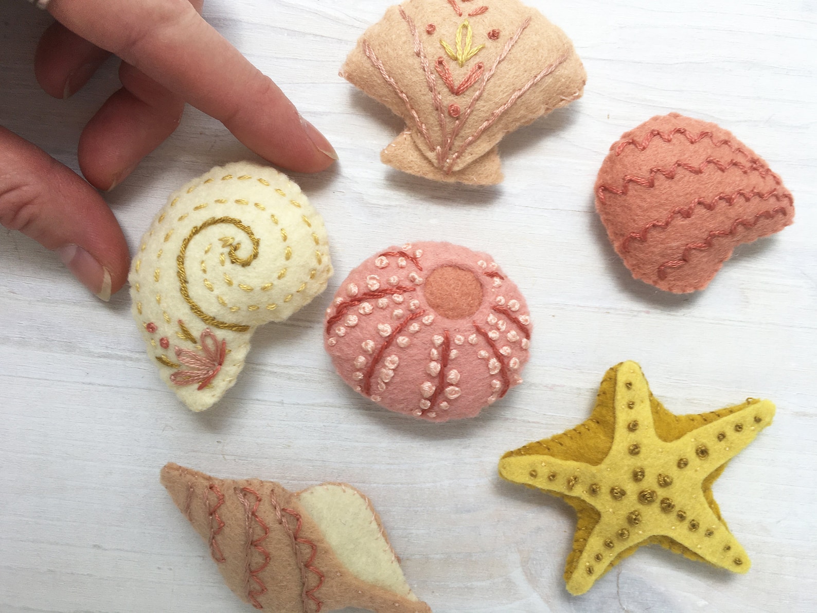 Felt Seashells PDF Pattern Download Beach Decor Plush Sewing - Etsy