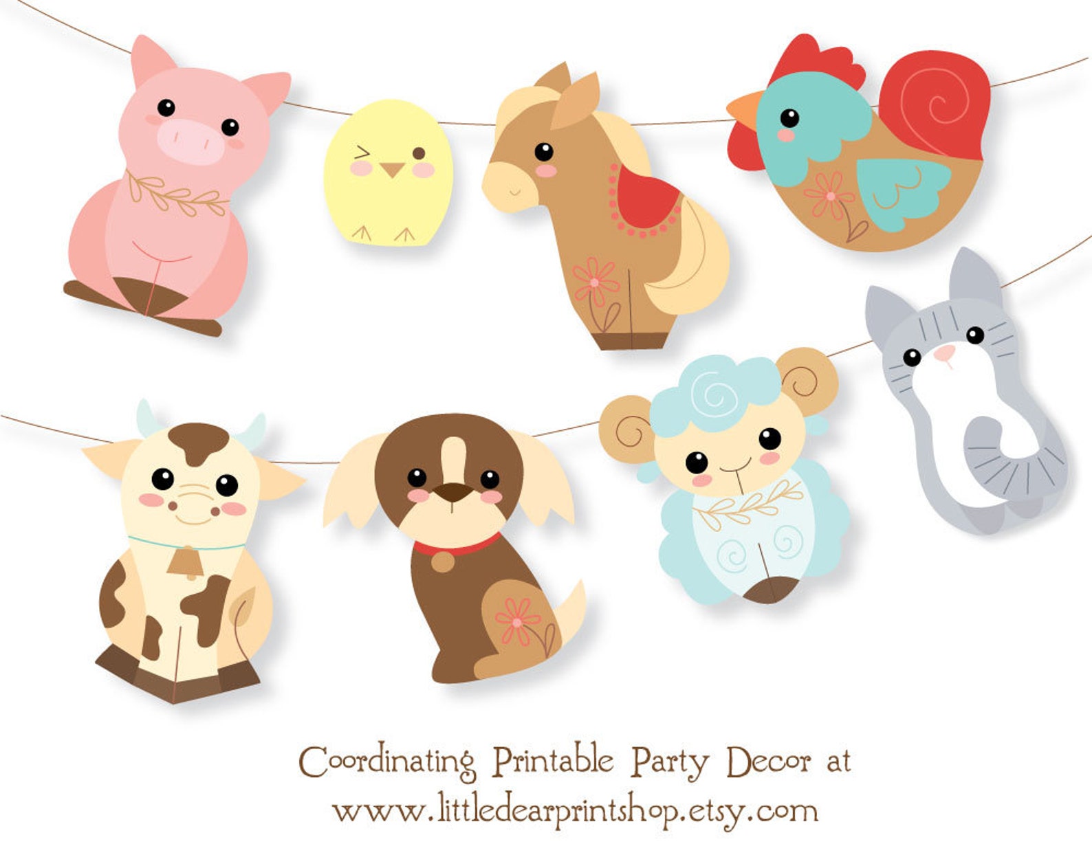 Sewing Pattern for Felt Farm Animals PDF Download SVG File - Etsy