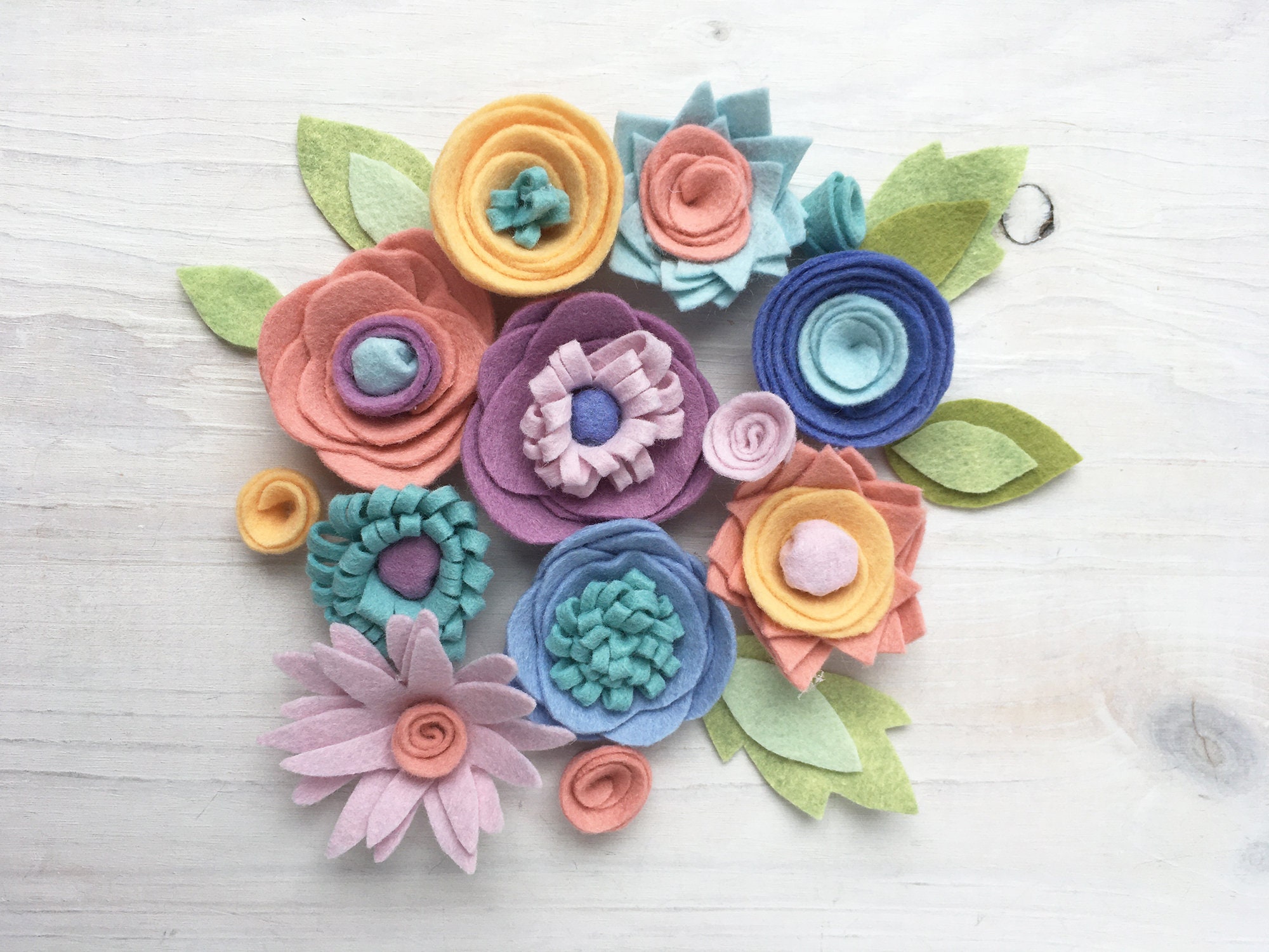 Felt Flowers Sewing Pattern PDF Download Felt Plants - Etsy