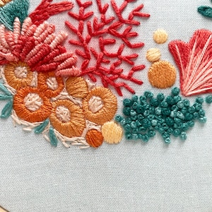 PDF Download Coral Reef Hand Embroidery Pattern, Under Water, Sea and ...