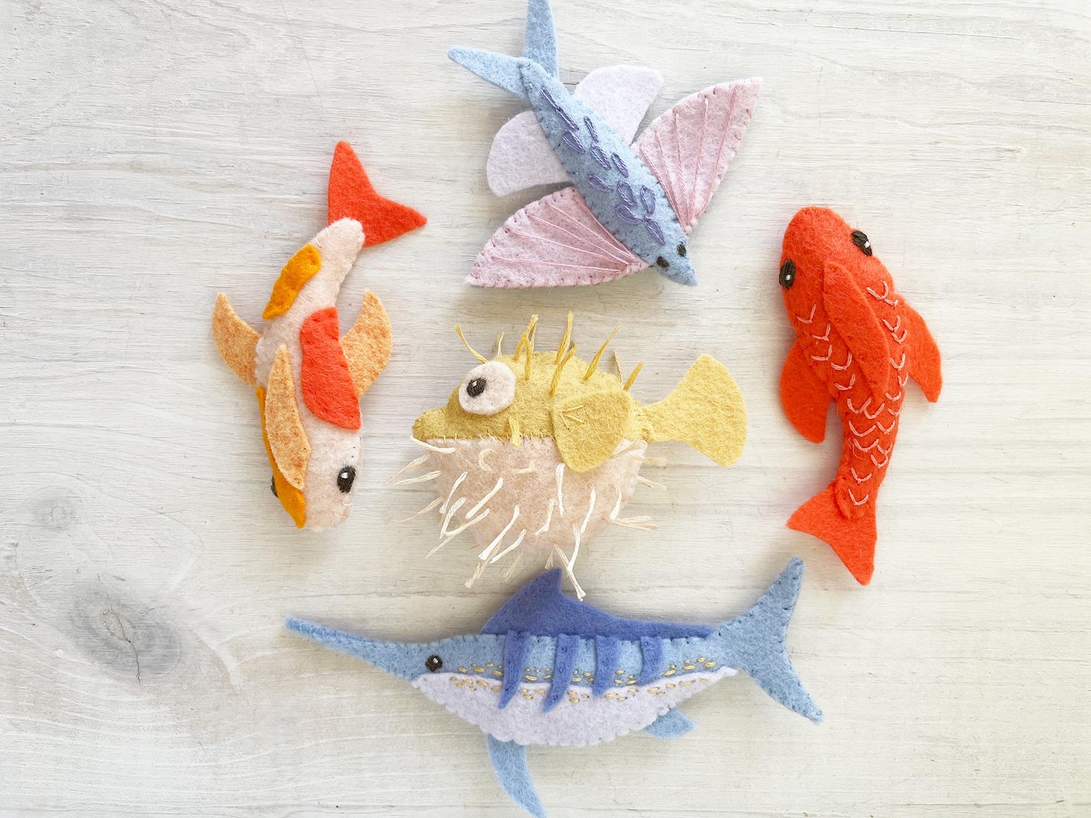 Felt Fish, Sea Creatures PDF Pattern Download, Plush Sewing Pattern ...
