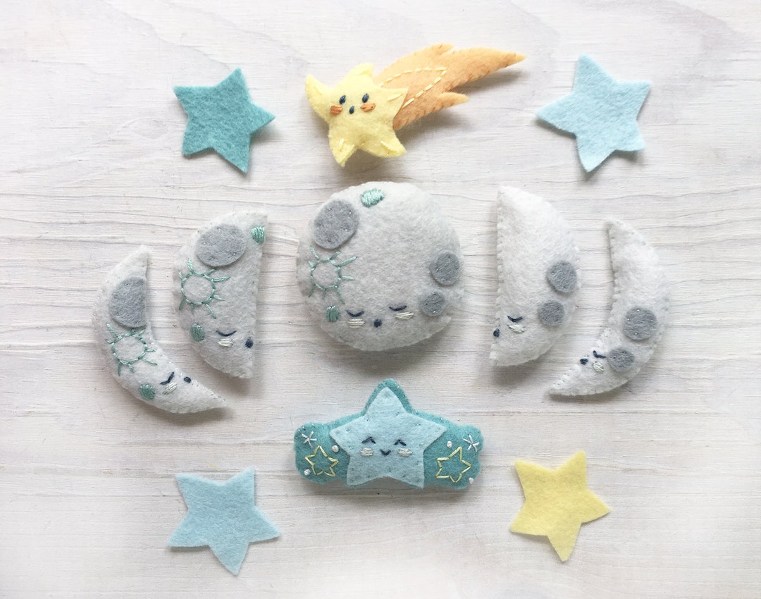 Moons and Stars Plush Sewing Pattern PDF Download, SVG File, Celestial ...