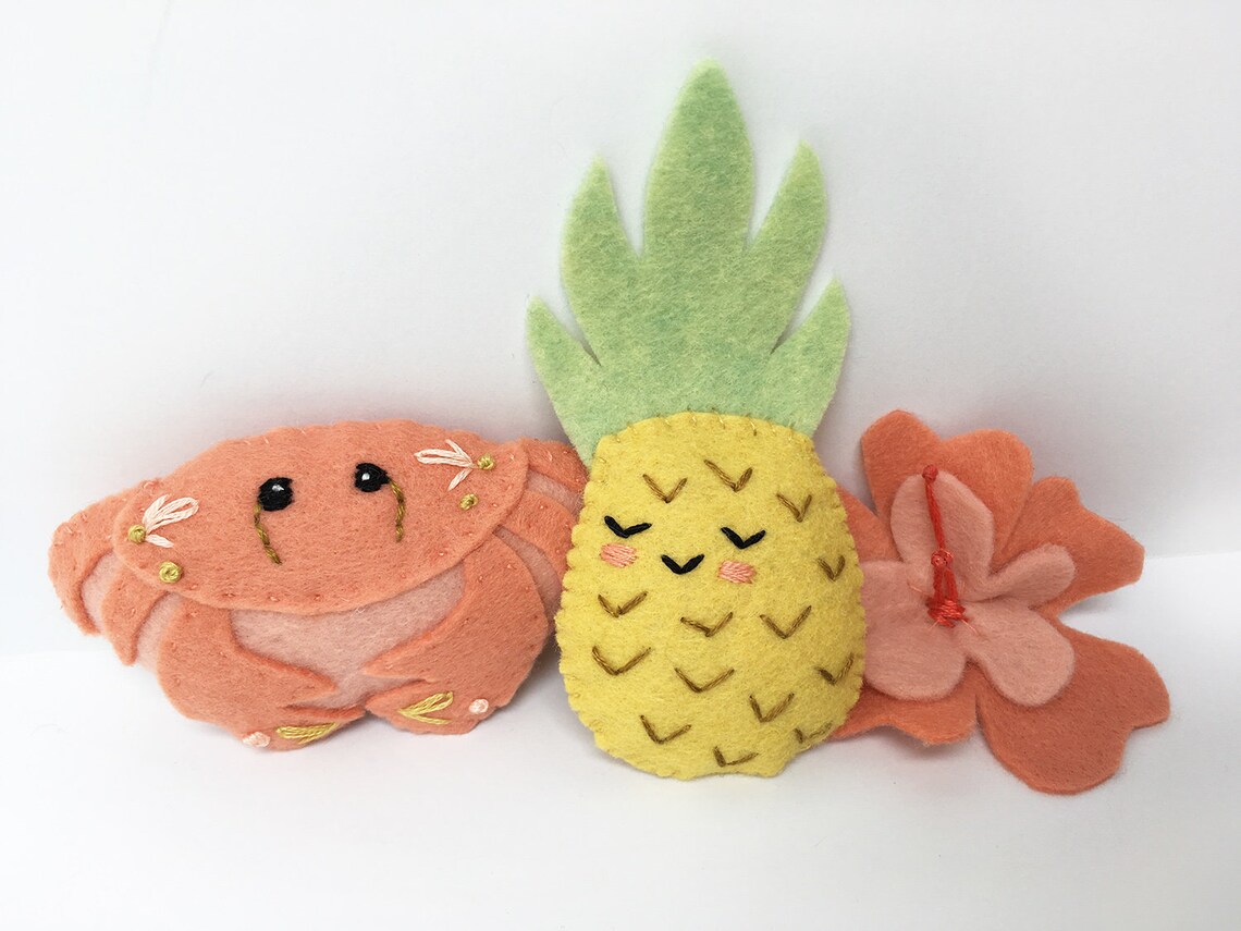 Tropical Felt Animals Summer Plush Sewing Pattern Digital - Etsy