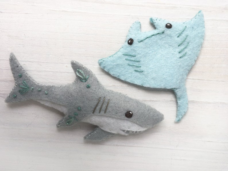 Sea Creatures Sewing pattern for 6 different Felt Animals | Etsy