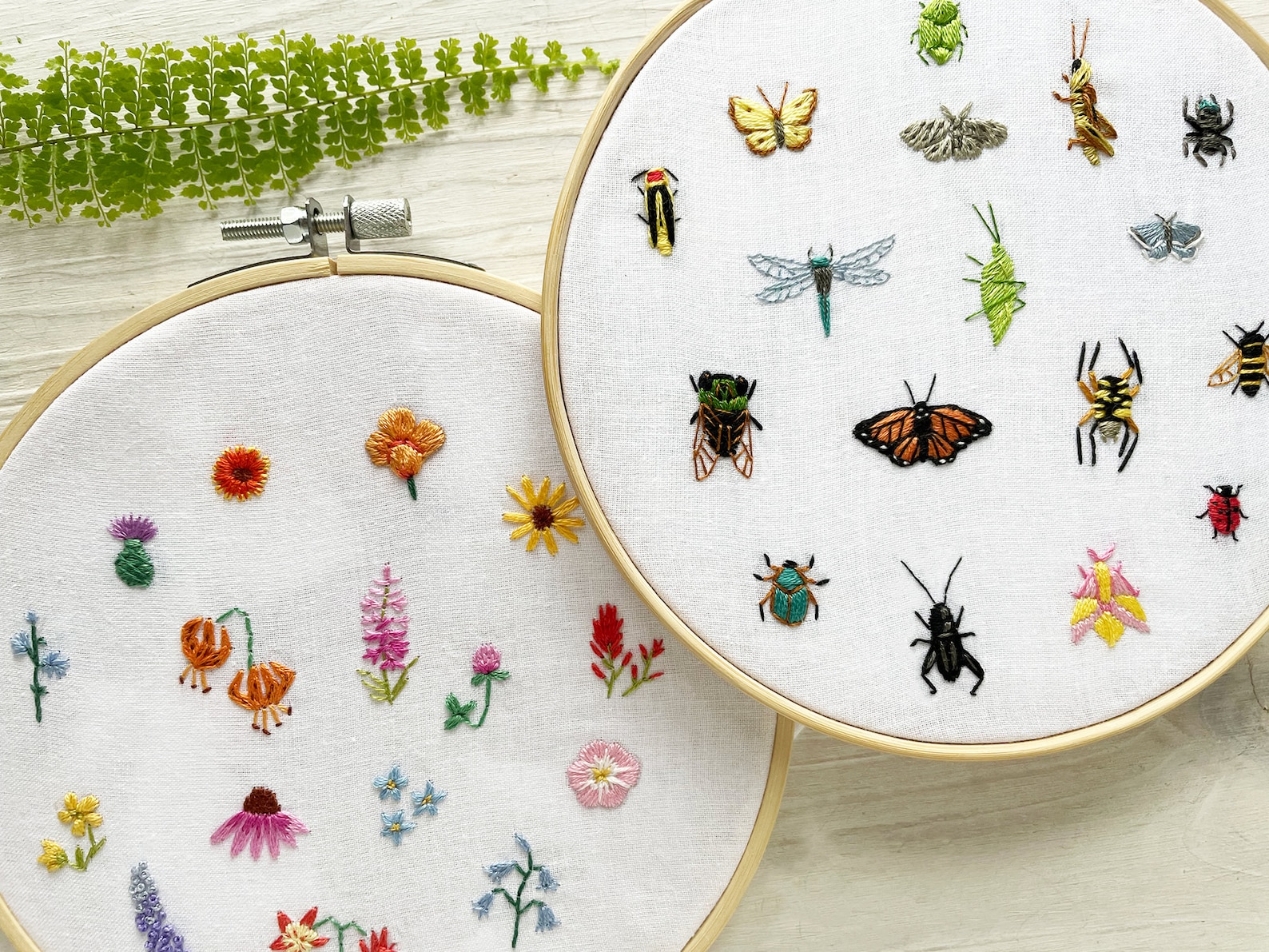 Tiny Bugs Collection Hand Embroidery Pattern PDF Download, Mini Insects ...