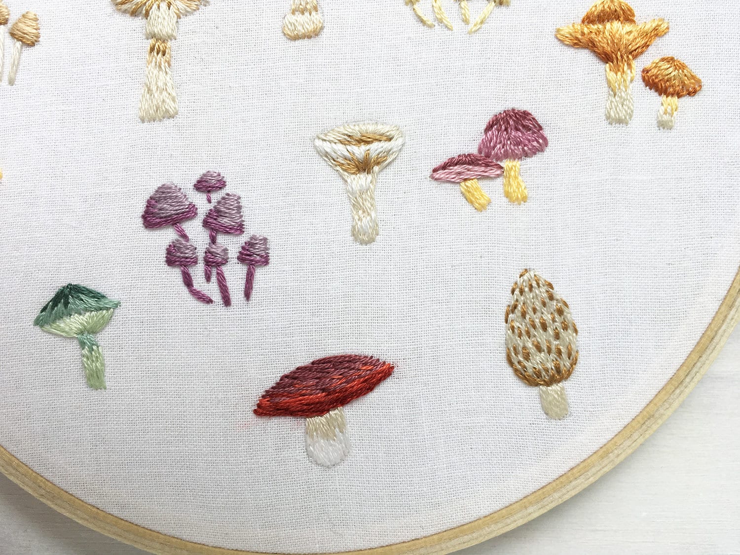 Tiny Mushrooms Hand Embroidery Pattern PDF Download - Etsy