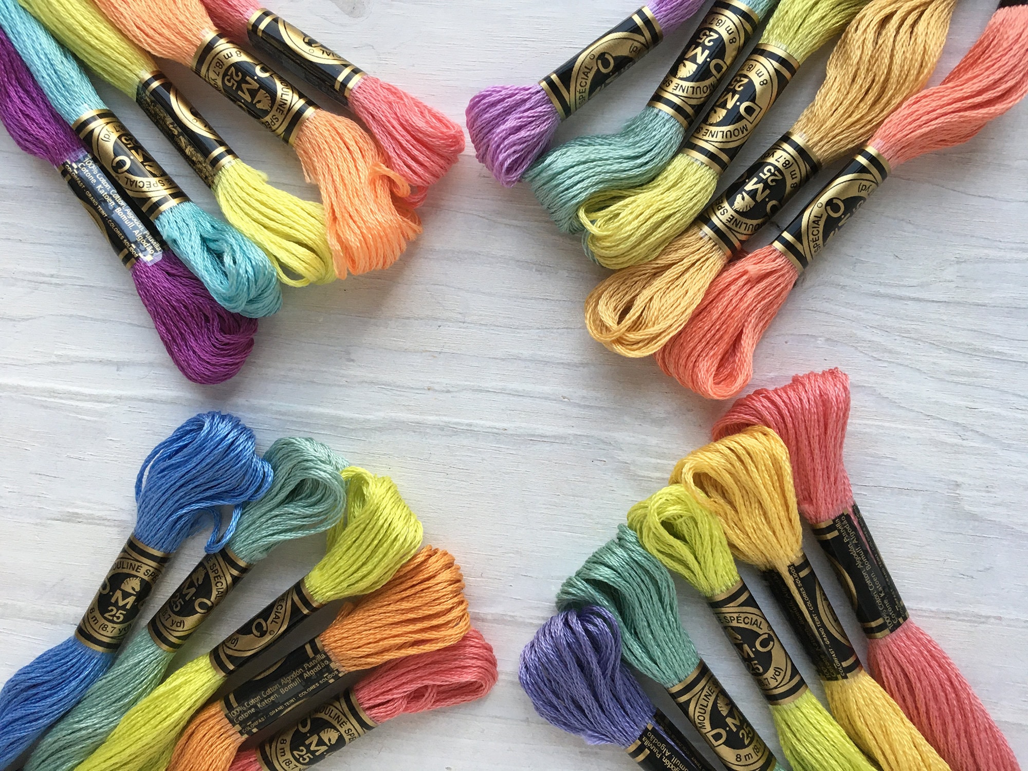 Hand Embroidery Sewing Kit Rainbow Floss Scissors Hoop - Etsy