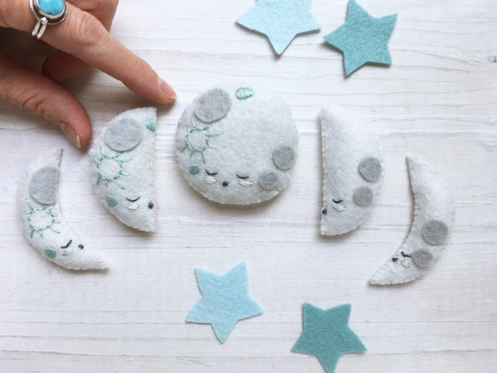 Moons and Stars Plush Sewing Pattern PDF Download, SVG File, Celestial ...