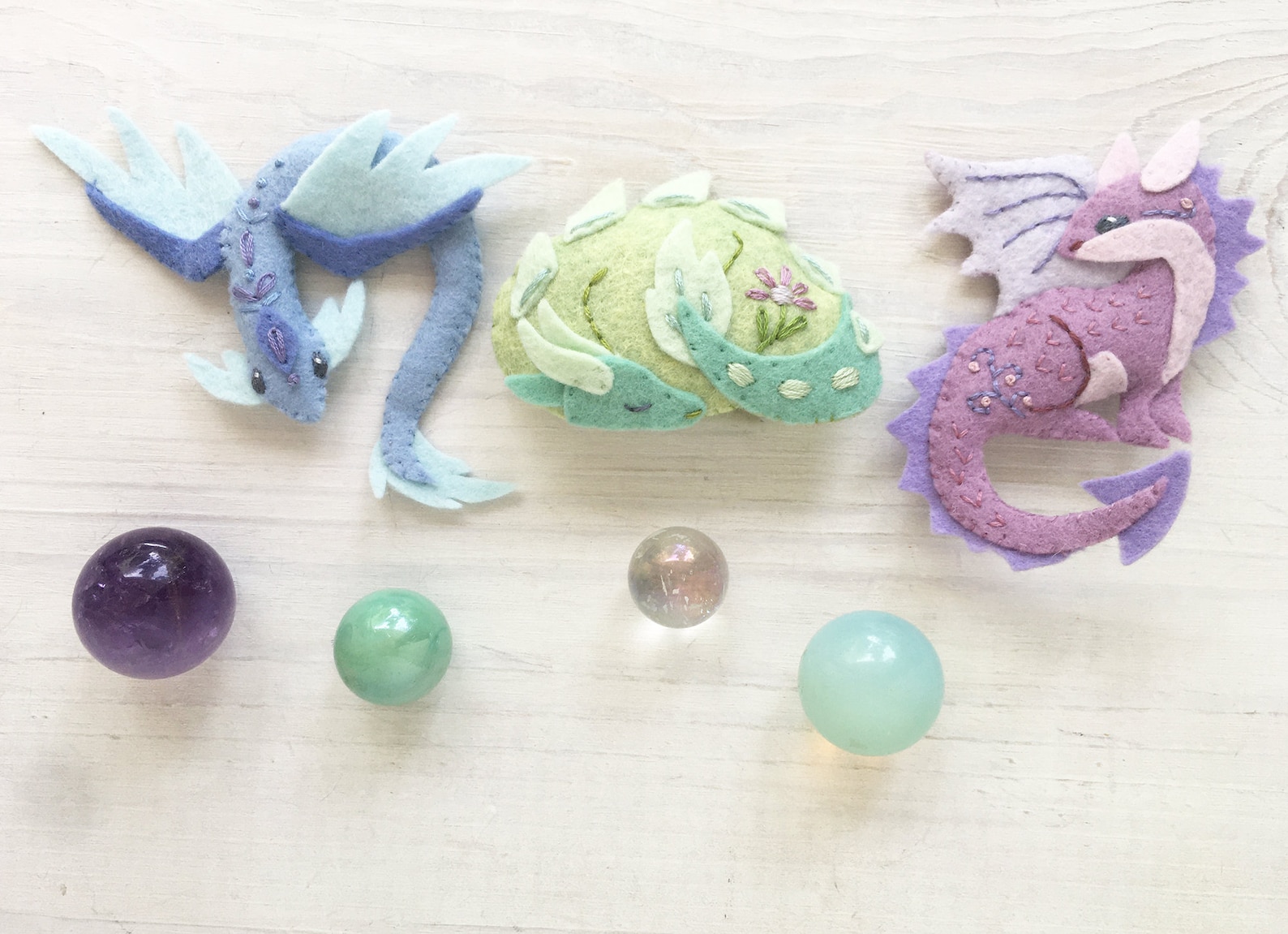 Felt Dragons PDF Pattern Download, SVG File, Mini Plush Sewing Pattern ...