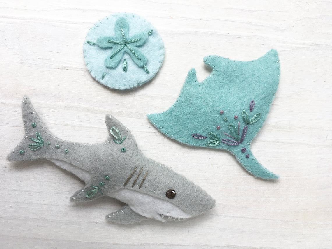Sea Creatures Plush Sewing Pattern Felt Animals PDF SVG - Etsy Ireland