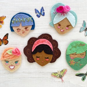 Friendly Faces Felt Plush Sewing Pattern, Make Your Own Custom Portrait ...