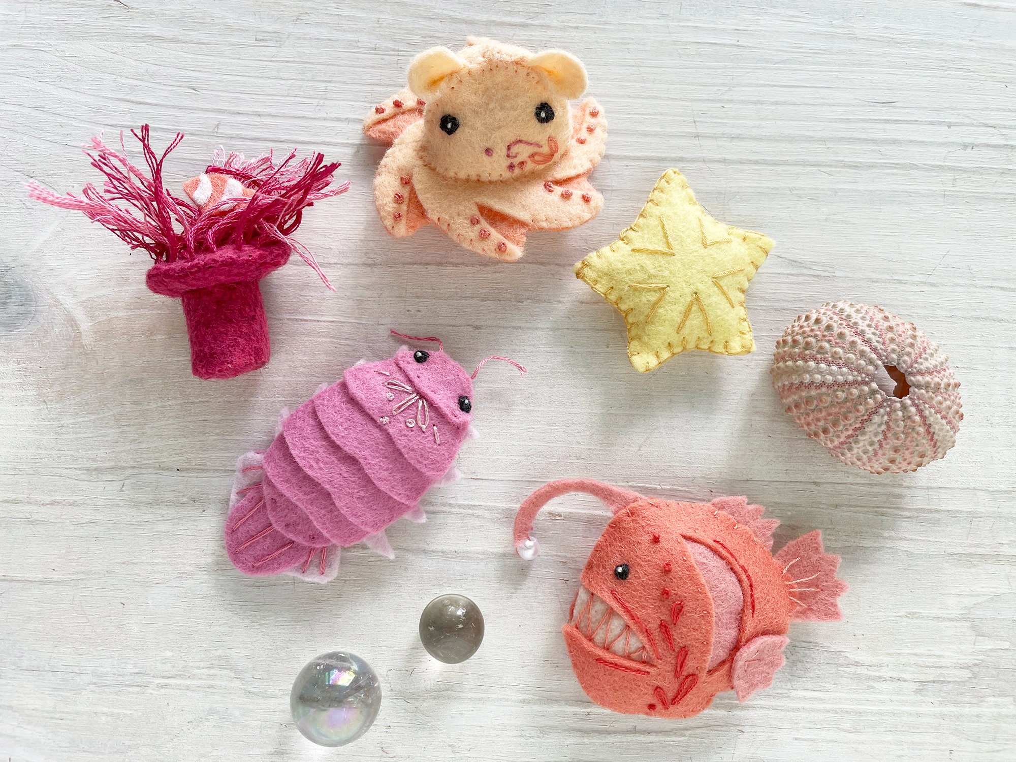 Felt Deep Sea Creatures PDF Pattern Download, Beach Decor, Plush Sewing ...