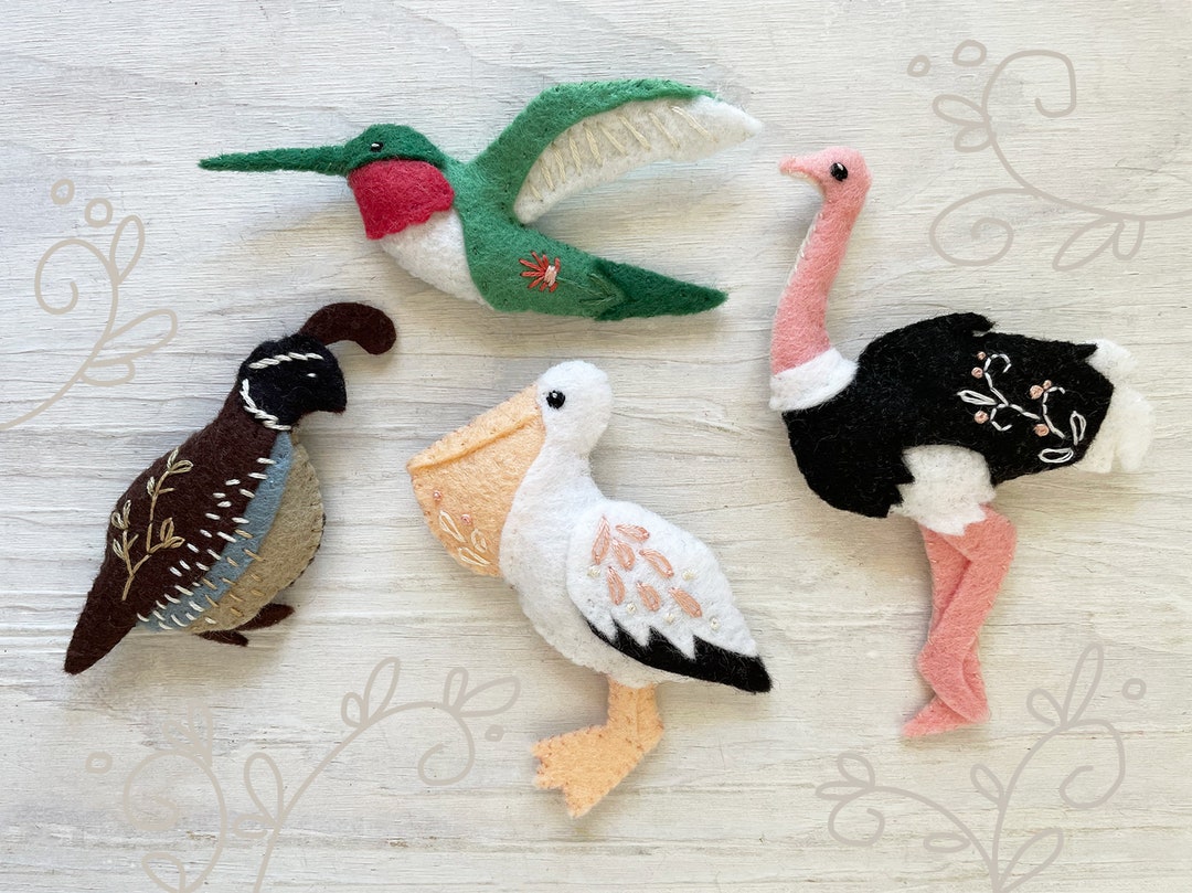 Wild Birds Felt Animals Sewing Pattern PDF Download, Plush Pattern, SVG ...