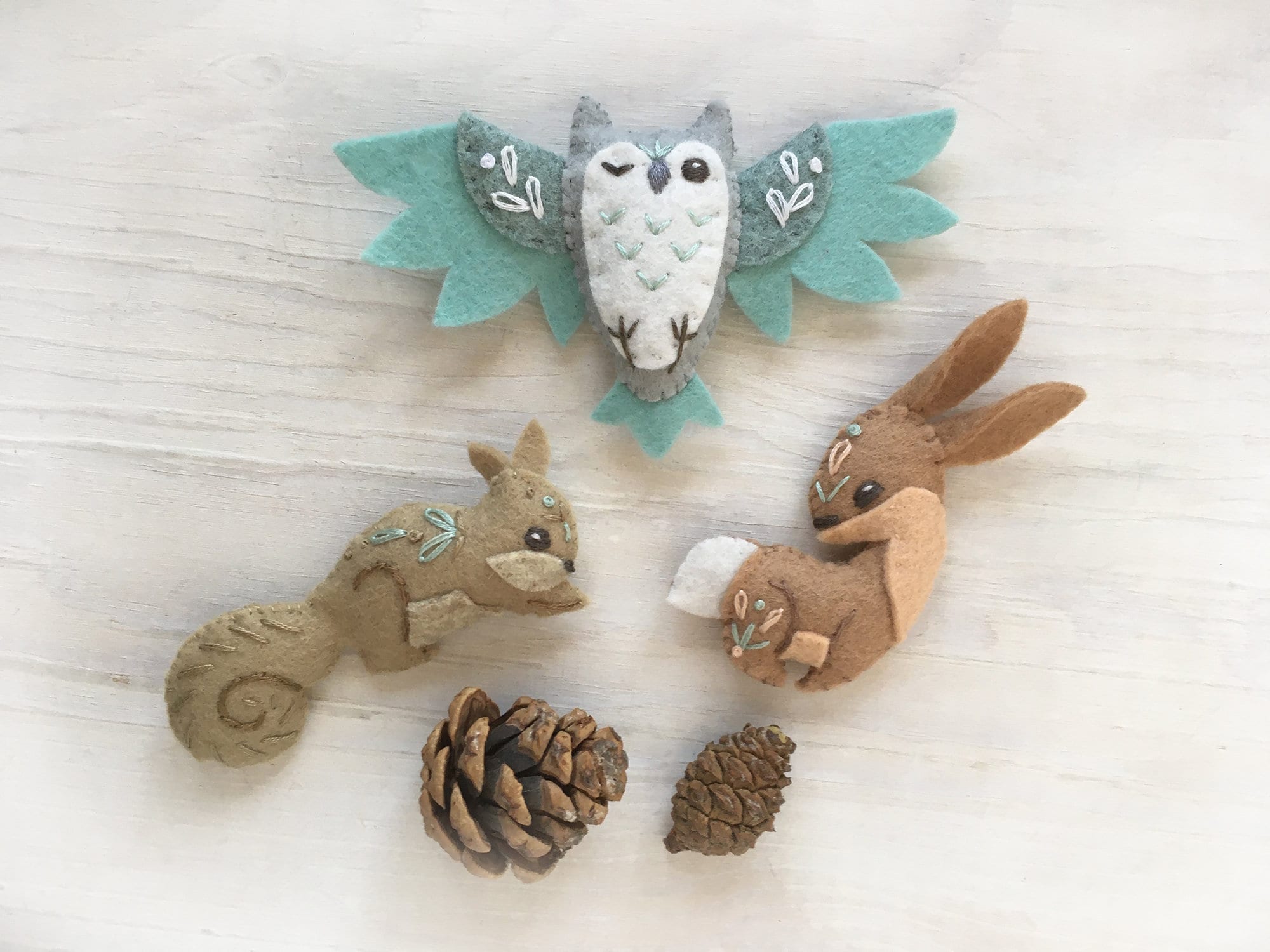 Owl, Rabbit, Squirrel Felt Animals Sewing Pattern PDF for Plush ...