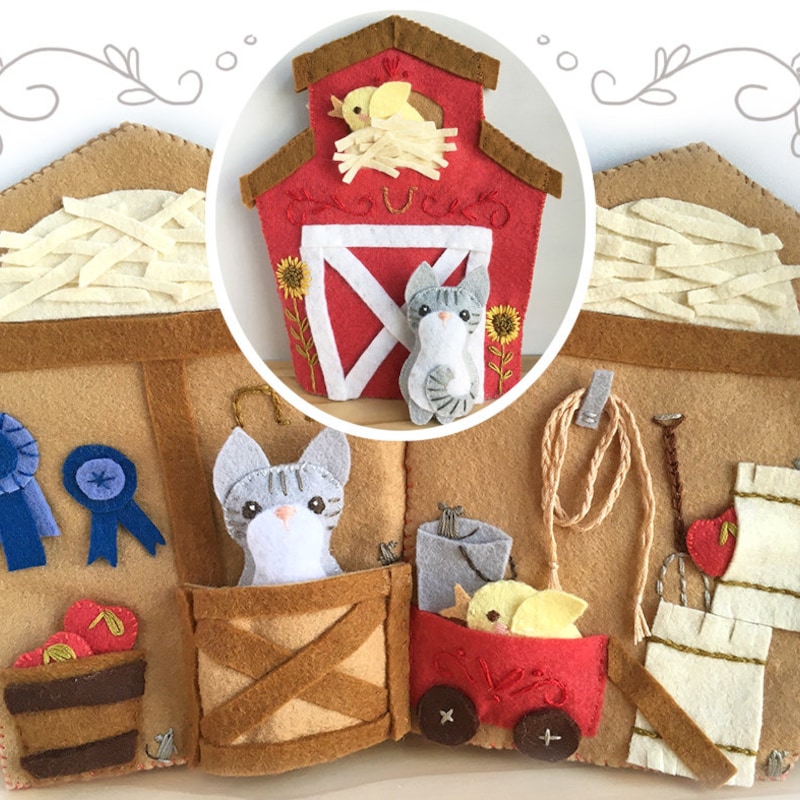 Soft Farm Animals in Barn - Etsy