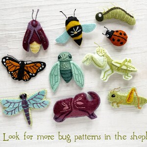 Beautiful Bugs Set 2 Sewing Pattern PDF Download, Felt Animals, Cicada ...