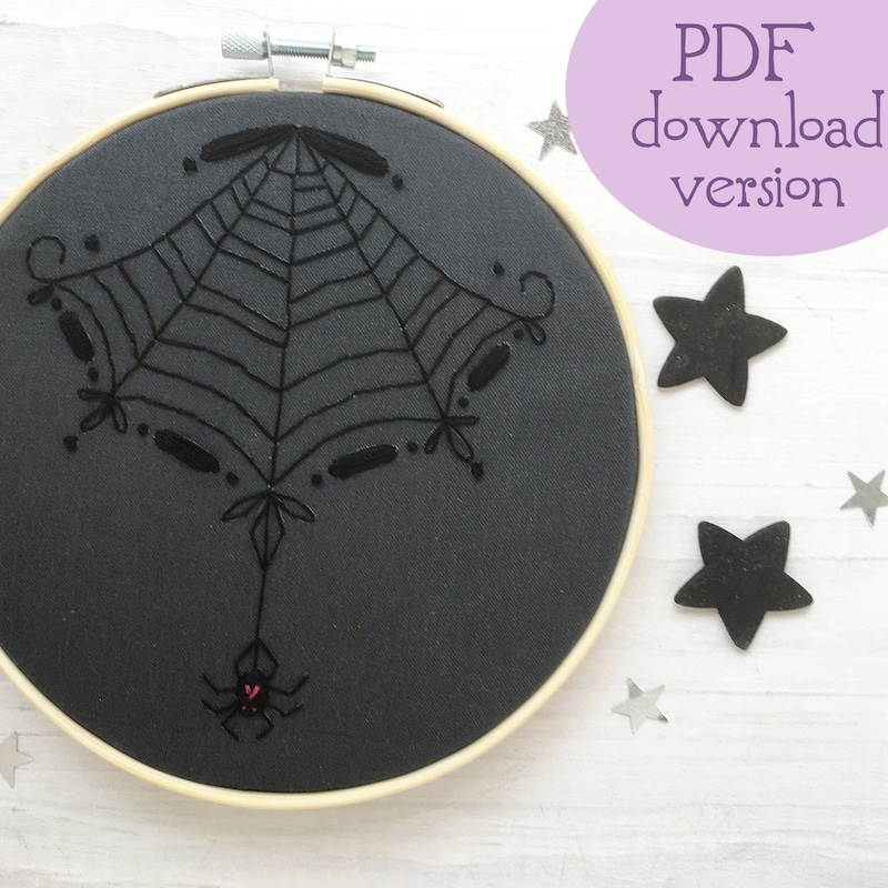 Spider Web Embroidery Design - Etsy
