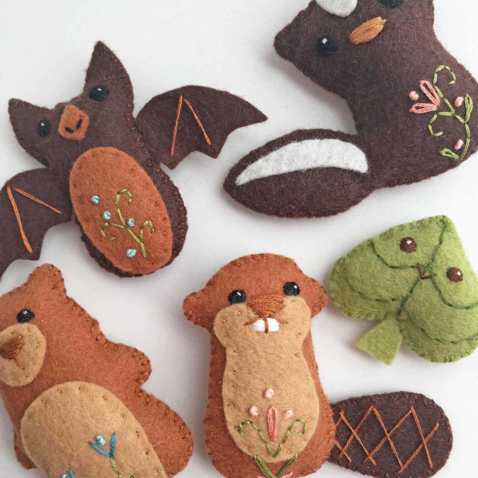Woodland Creatures Set 4 Felt Animals Sewing Pattern, Plush PDF ...