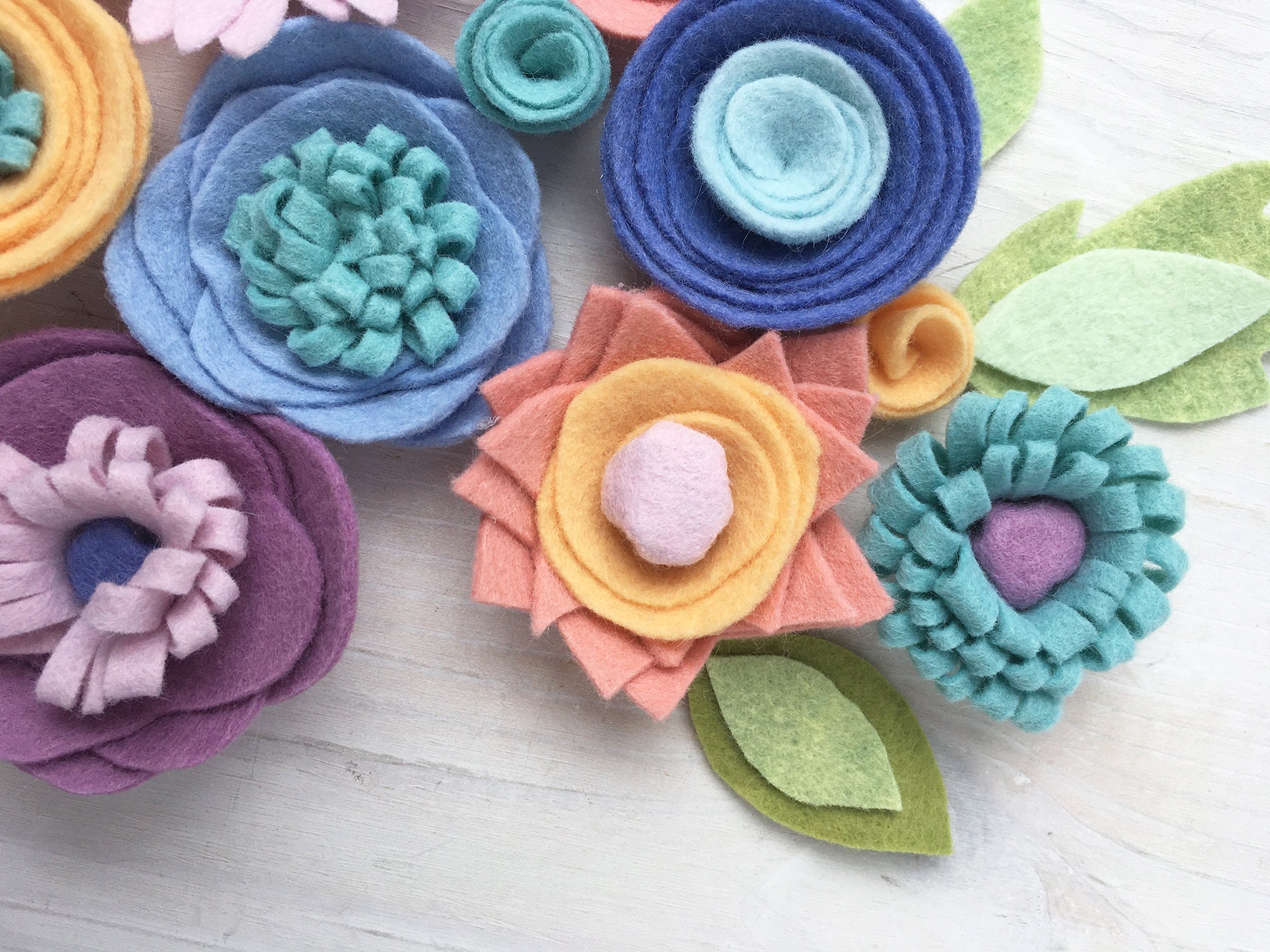 Felt Flowers Sewing Pattern PDF Download Felt Plants - Etsy