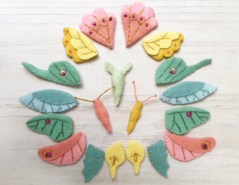 Felt Butterfly Wings Sewing Pattern PDF Download, Spring Butterflies ...