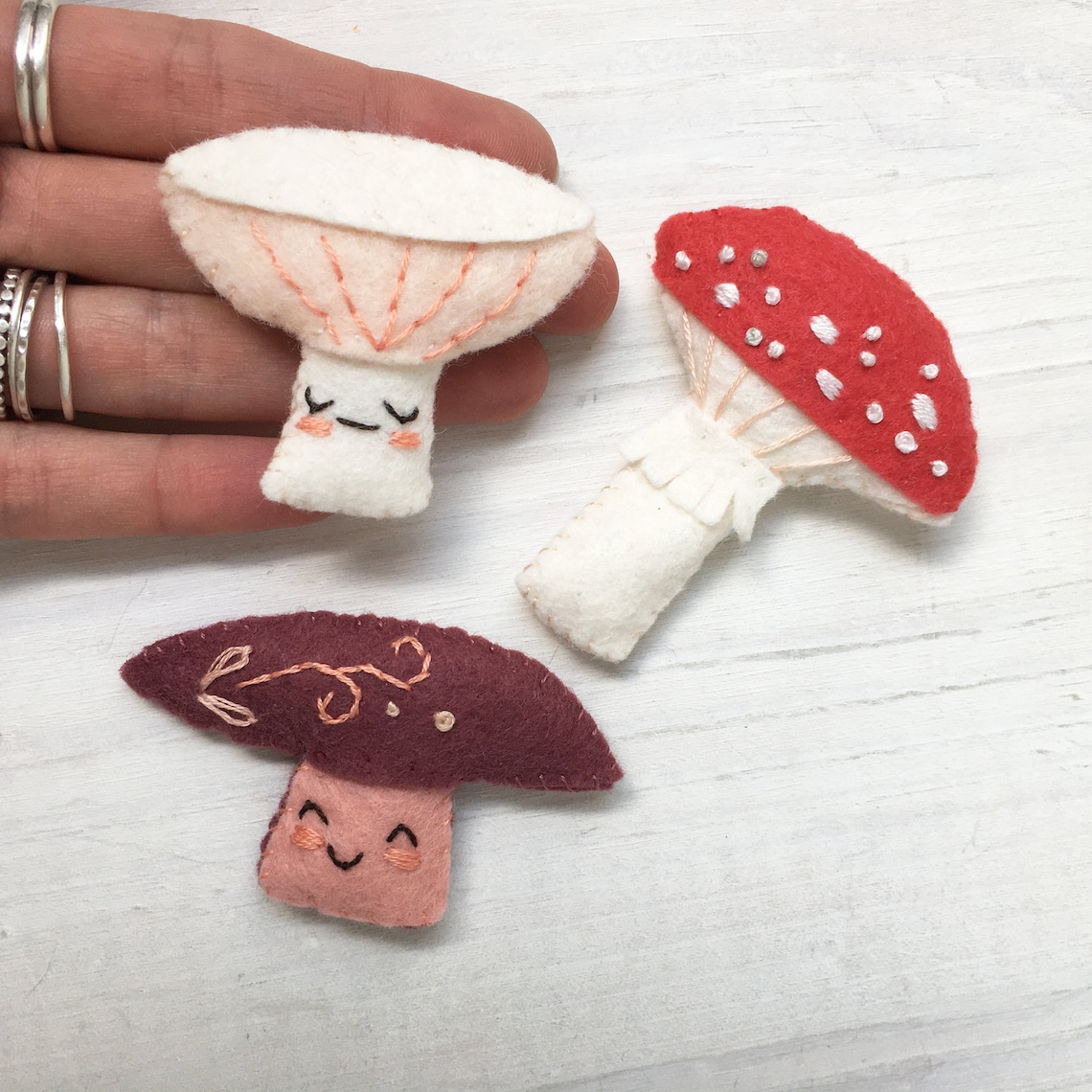 Felt Mushrooms PDF pattern download SVG file Plush Sewing | Etsy