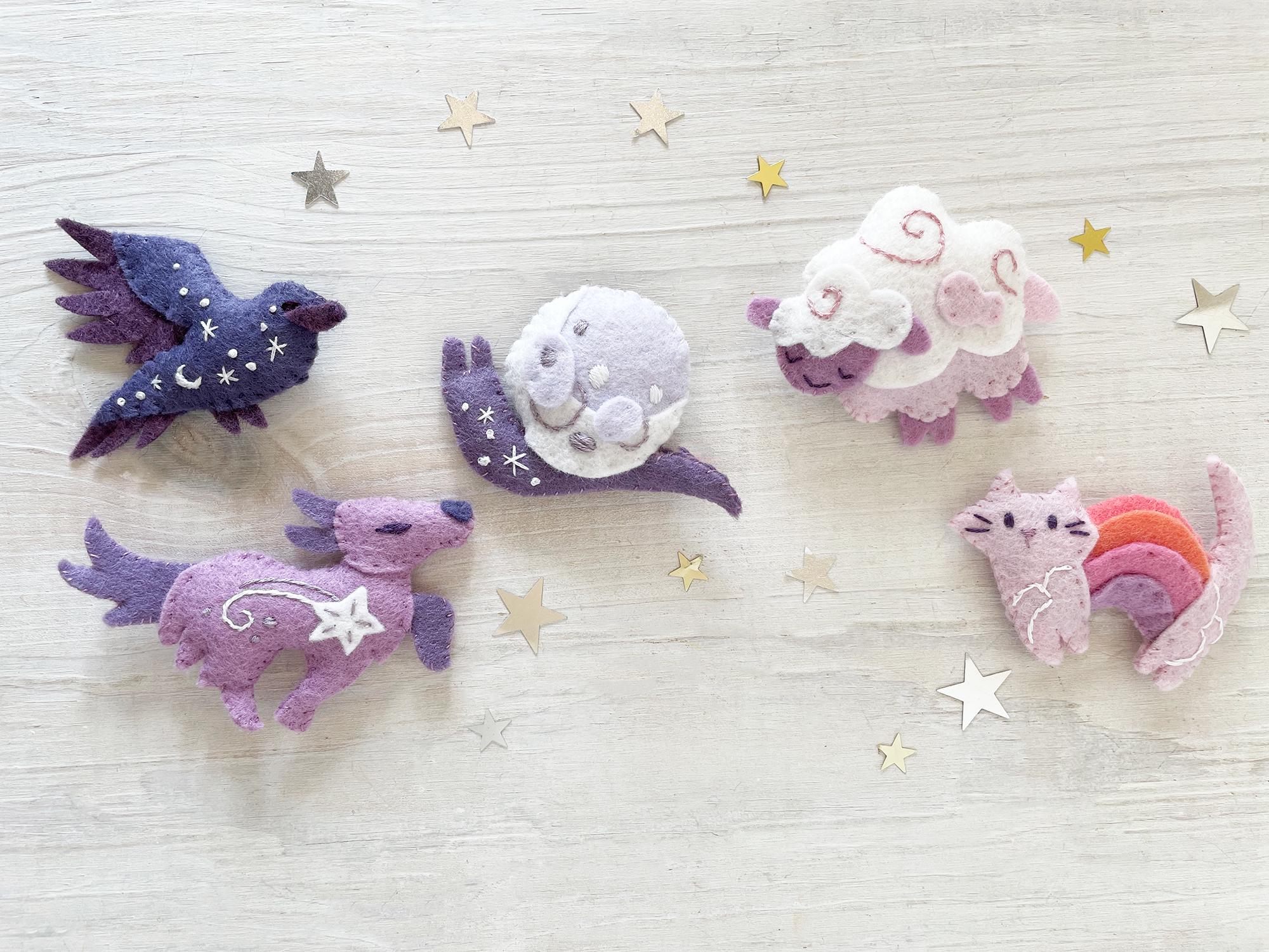 Felt Celestial Sky Creatures Fantasy Animals PDF Pattern Download, SVG ...